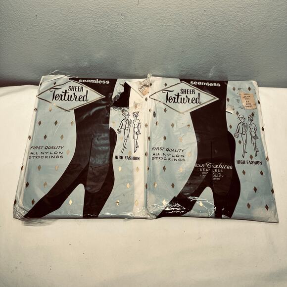 Beauty Pak | Accessories | Vtg Beauty Pak 6s Dress Textured Stockings ...